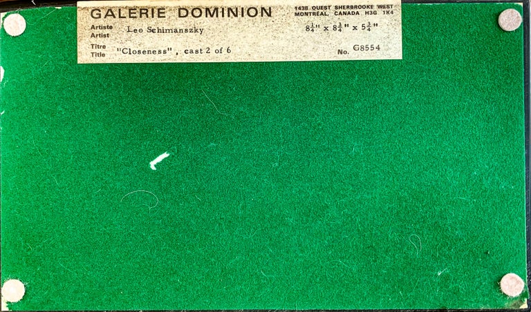 Leo Schimanszky - Leo Schimanszky "Closeness", patinated bronze ...