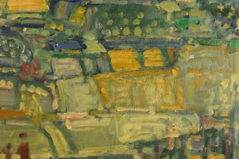 Leo Thellefsen '1909-1997' Listed Danish Artist, Oil /Board, Modernist ...
