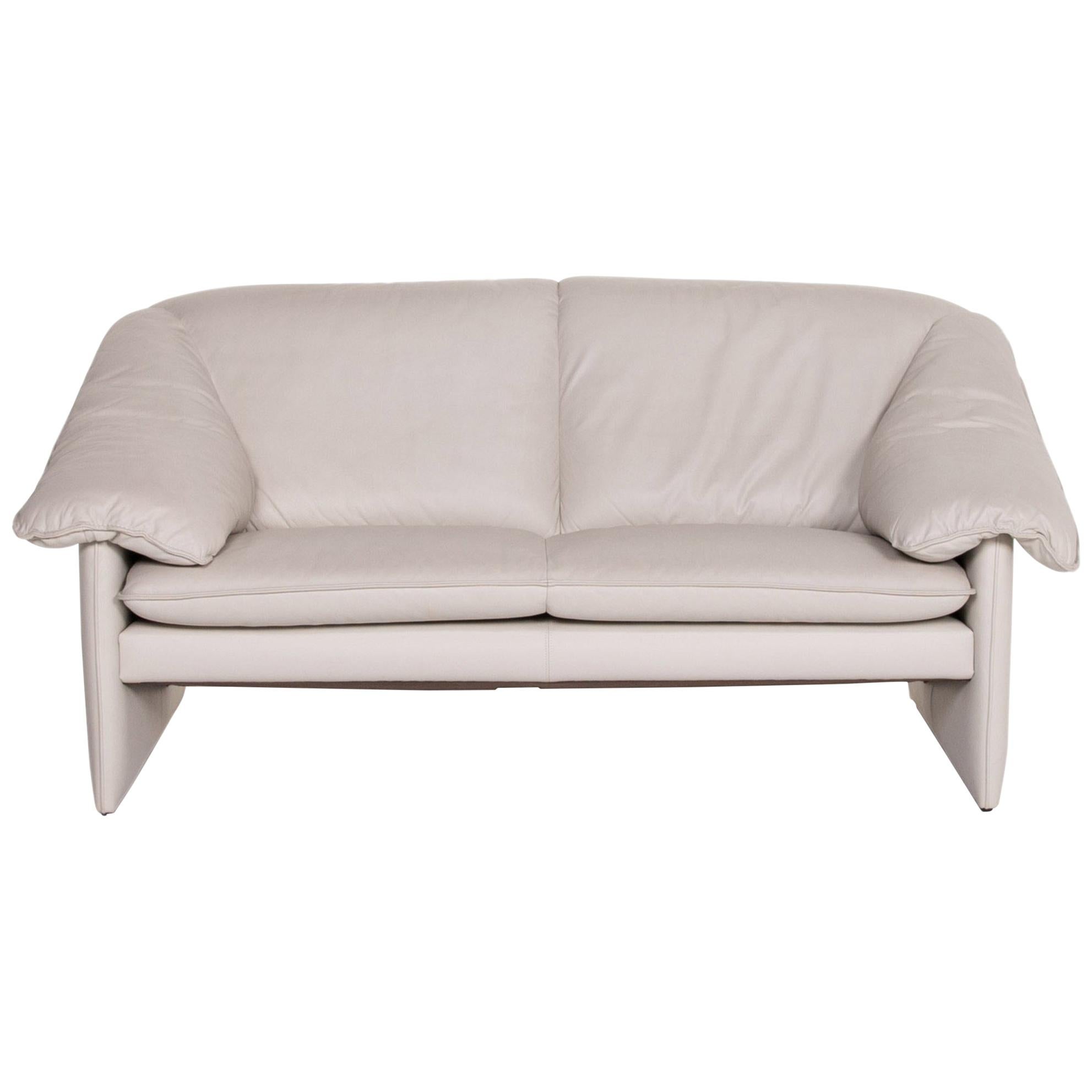Leolux Mellow-Mink Leather Sofa Gray Two-Seat For Sale at 1stDibs ...