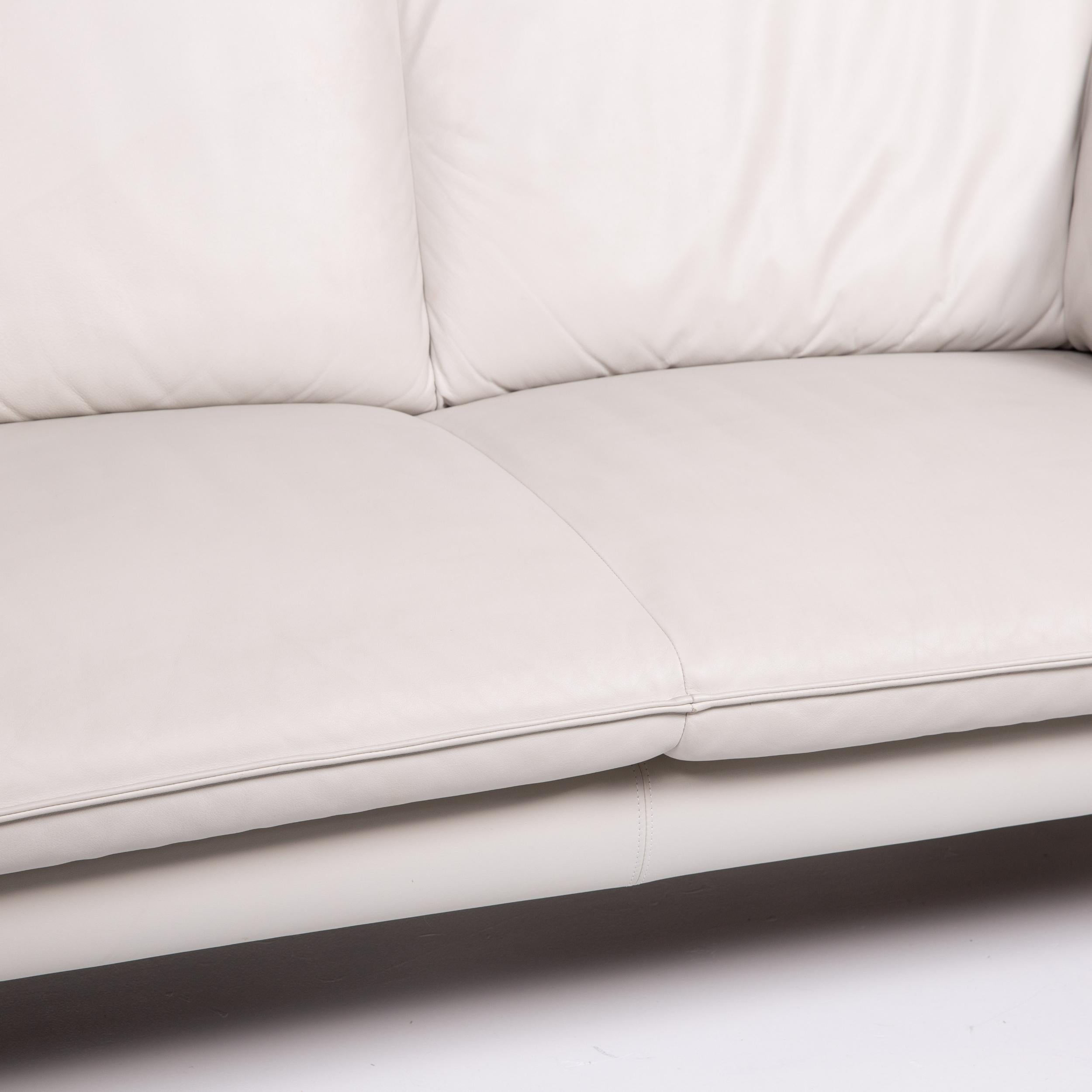 Leolux Mellow-Mink Leather Sofa Gray Two-Seat For Sale at 1stDibs ...