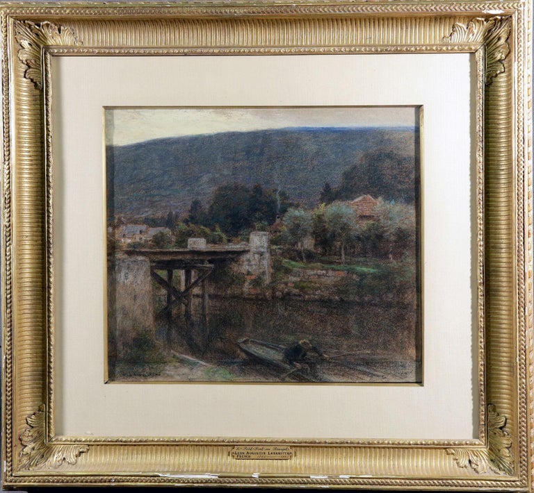 Léon Augustin Lhermitte - "Le Petit Pont Au Bourget" 19th Century ...