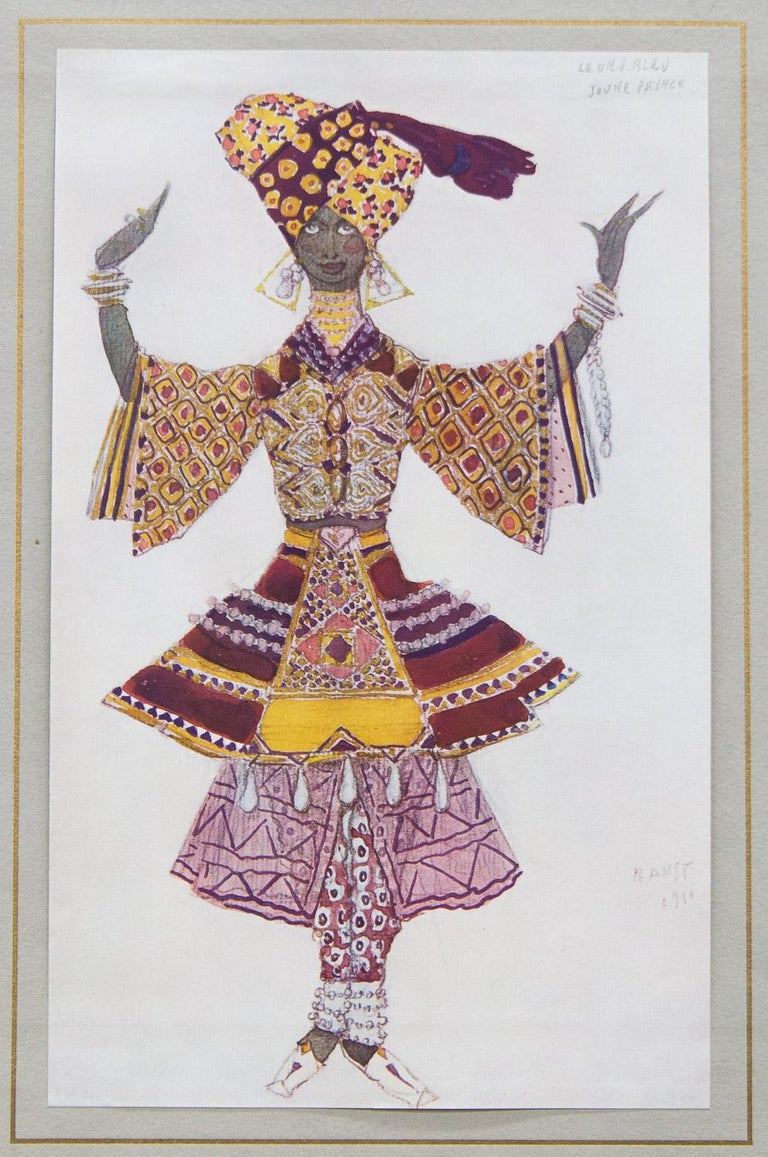 Leon Bakst - Leon Bakst Three Costume designs from Le Dieu Bleu Ballet ...