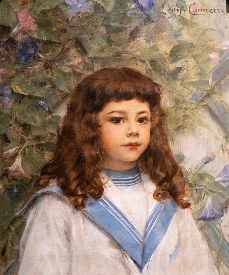 Léon François Comerre - Portrait of a Young Girl in Sailor Dress by ...