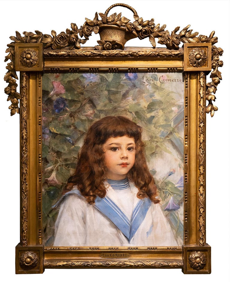 Léon François Comerre - Portrait of a Young Girl in Sailor Dress by ...