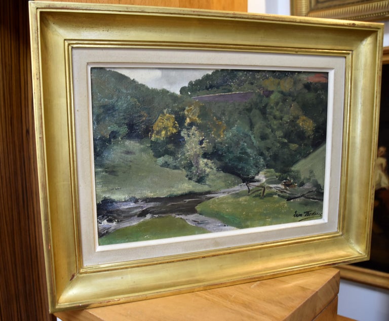 Léon Frédéric - Léon Frédéric (1856-1940) Landscape in Nafraiture, Oil ...