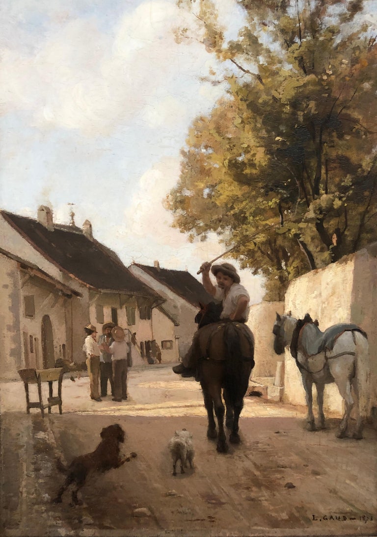 Léon Gaud - Village in the Geneva countryside For Sale at 1stDibs