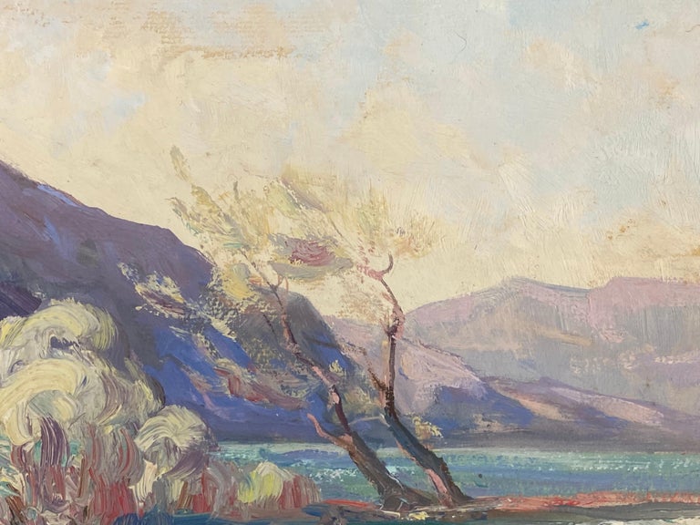 Leon Hatot - Vintage French Impressionist Oil Windy Purple Provence ...