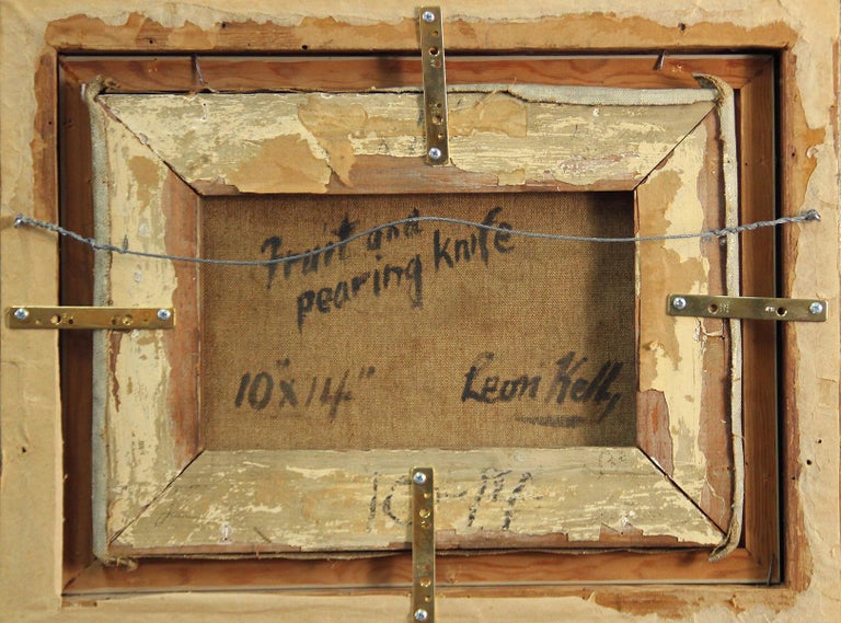 Leon Kelly - Fruit and Paring Knife, Modernist Still Life, Oil on ...