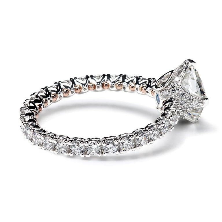 Leon Mege Custom Made Diamond Engagement Ring For Sale at 1stDibs