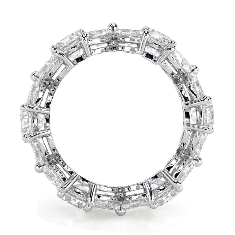 Leon Megé eternity band of round diamonds alternating with marquise ...