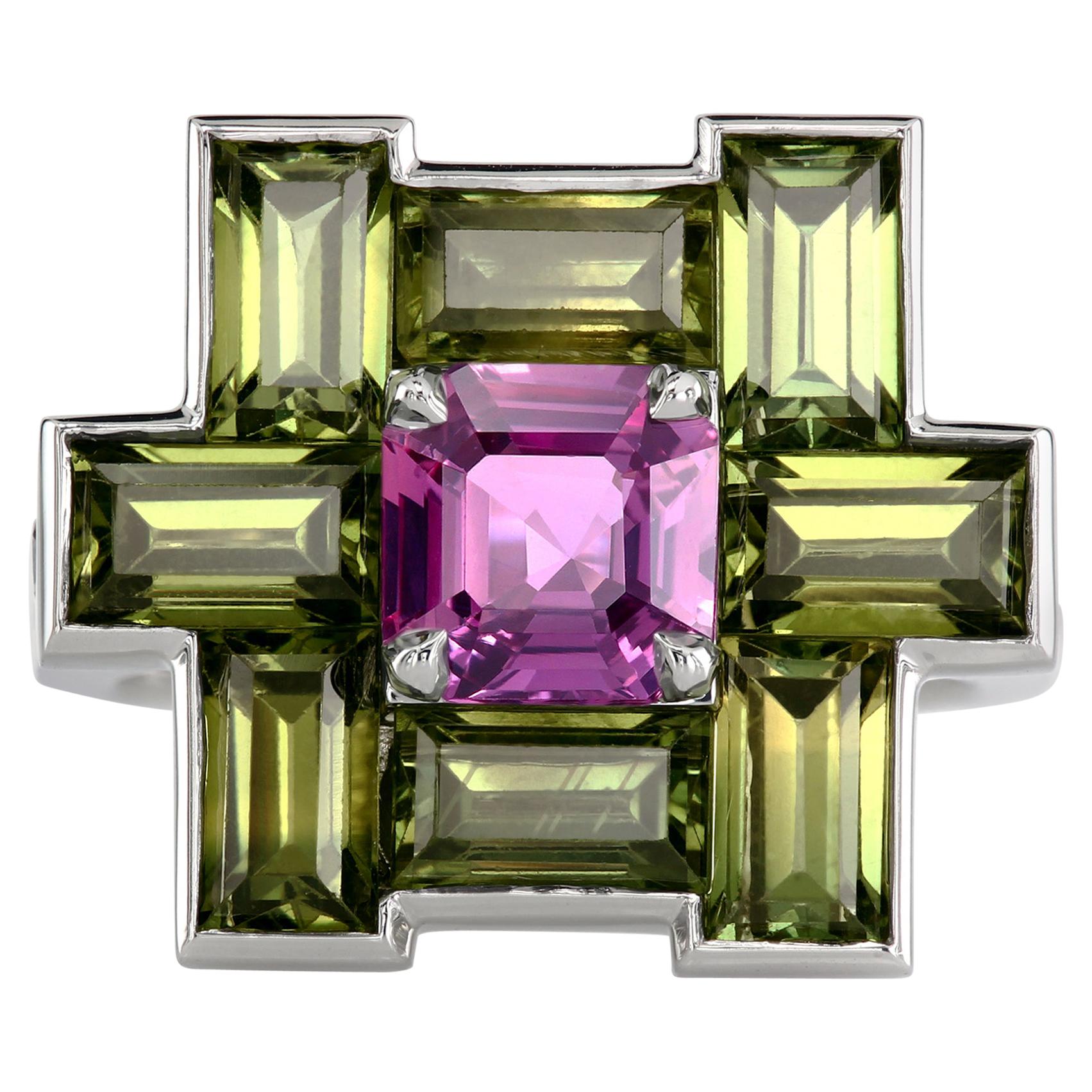 Leon Megé GIA Cert Natural Cabochon Star Sapphire Ruby Diamond ...