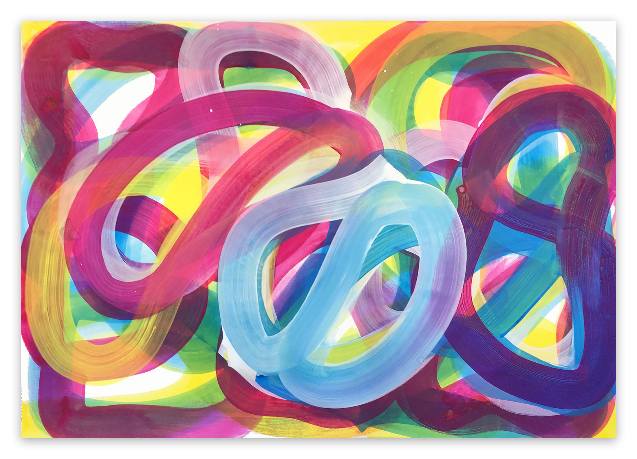 Leon Phillips - Squirm 7 (Abstract painting) For Sale at 1stDibs