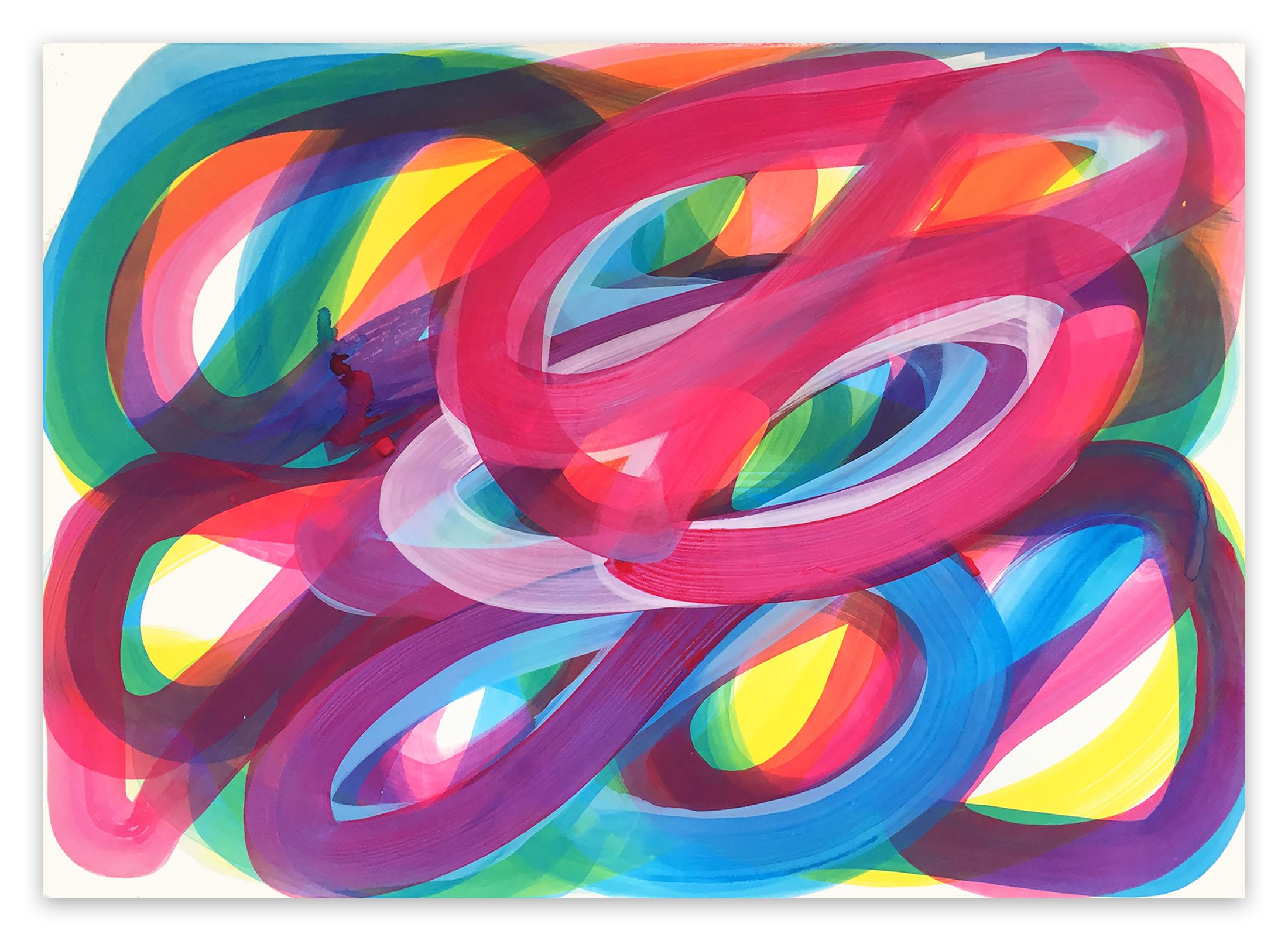 Leon Phillips - Swirl 7 (Abstract painting) For Sale at 1stDibs