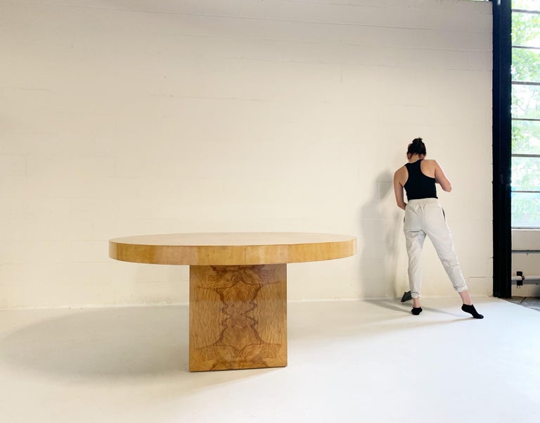 Leon Rosen Burl Wood Oval Dining Table at 1stDibs
