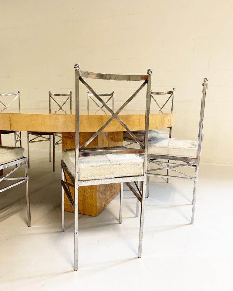 Leon Rosen Burl Wood Oval Dining Table at 1stDibs