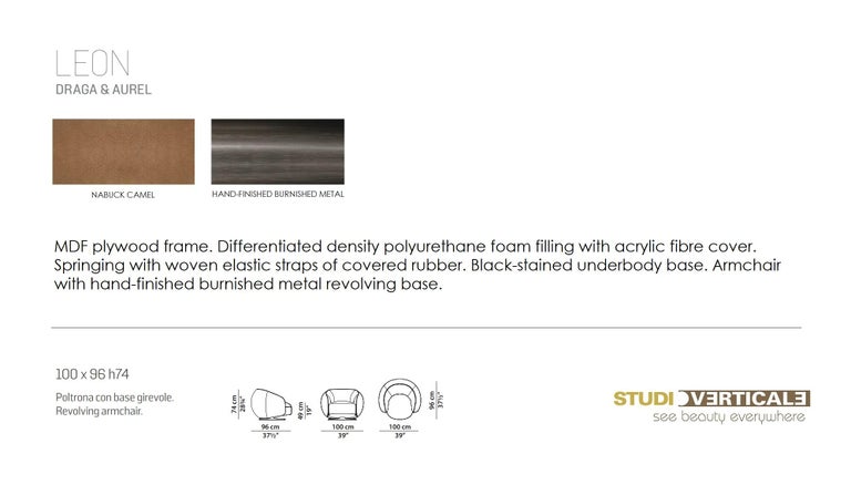 Leon Swivel Armchair by Draga and Aurel for Baxter For Sale at 1stDibs