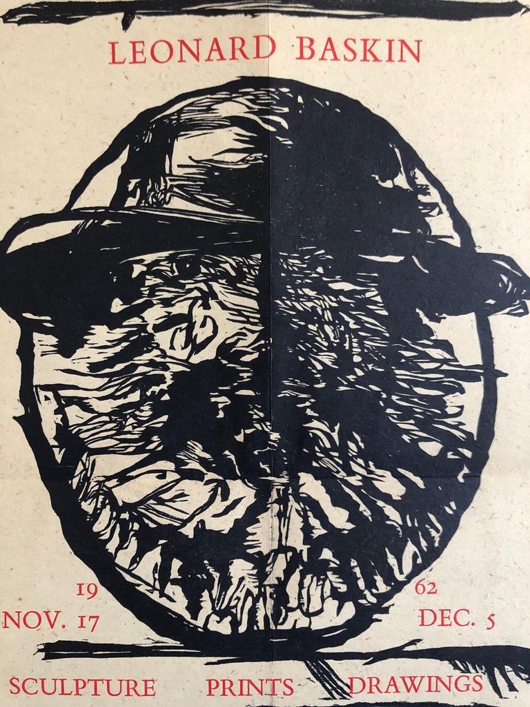 Leonard Baskin - Leonard Baskin Woodblock Broadside Print Woodcut ...