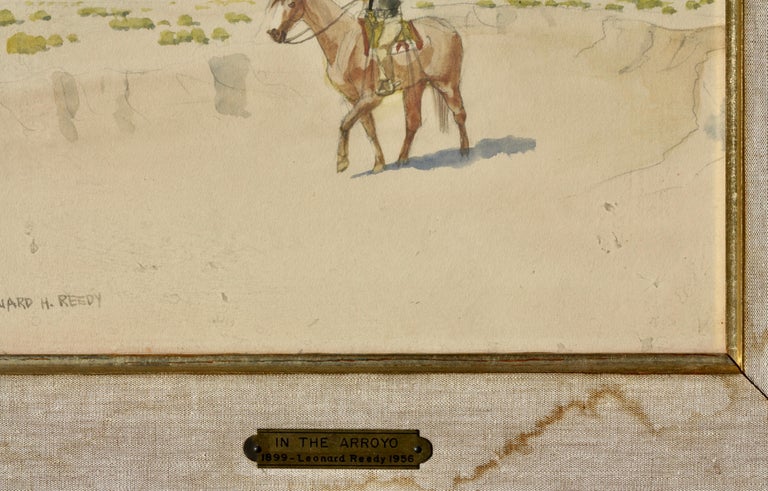 Leonard Howard Reedy in the Arroyo Drawing-Watercolor For Sale at 1stDibs