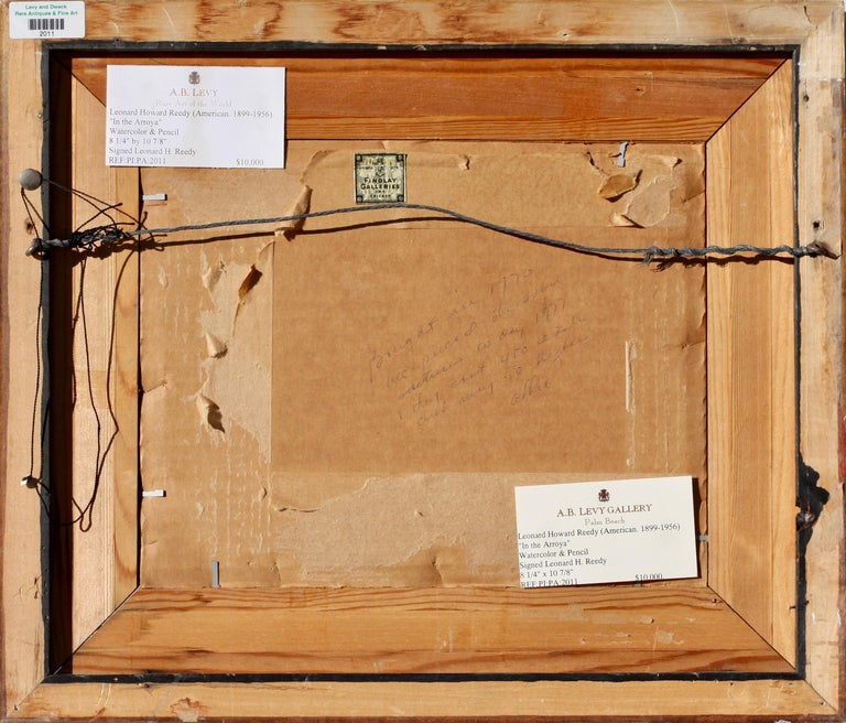 Leonard Howard Reedy in the Arroyo Drawing-Watercolor For Sale at 1stDibs