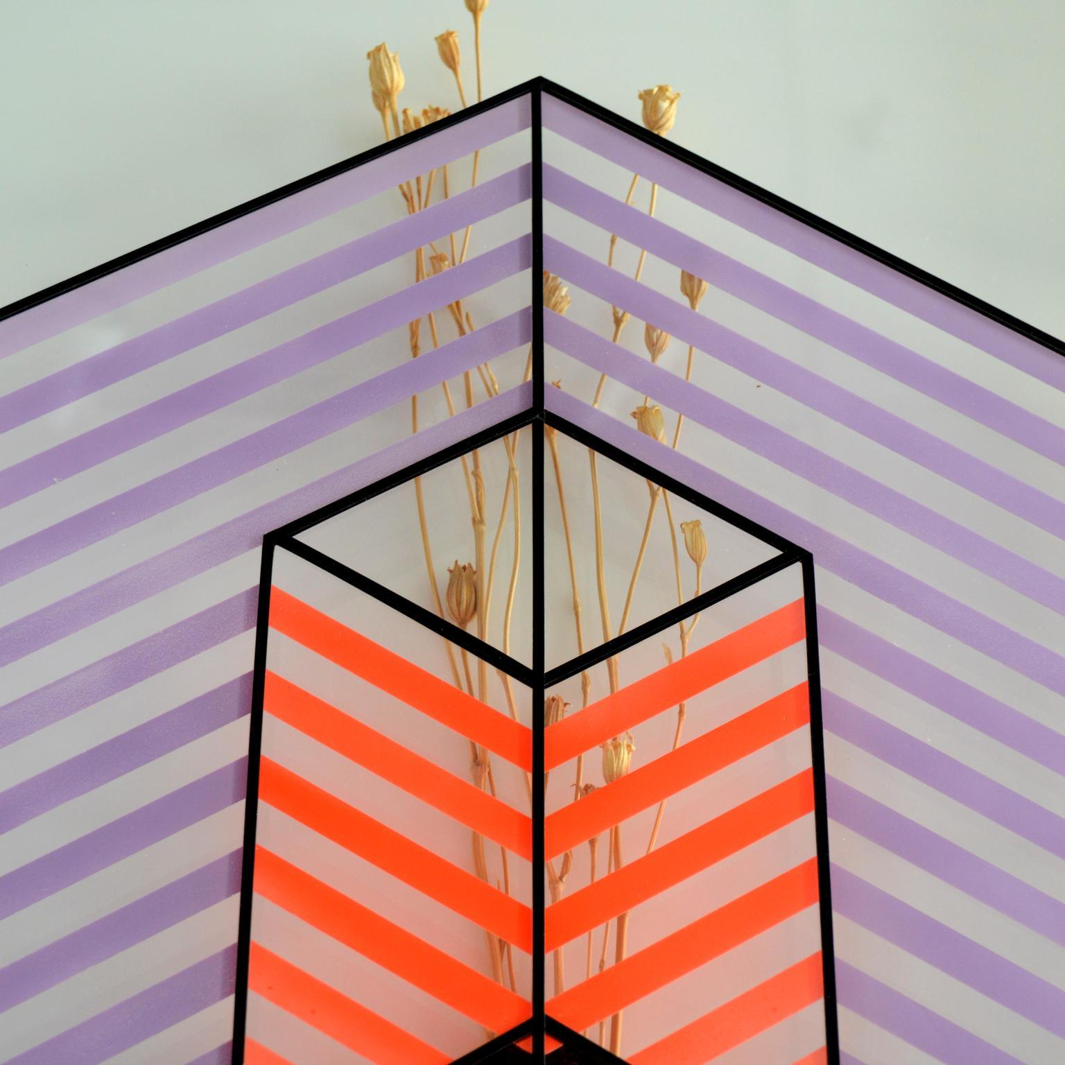 Acrylic Op Art by Leonard Janklow "Wheat" - Mixed-Media For Sale at 1stDibs