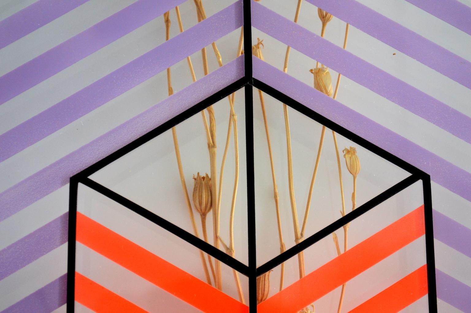 Acrylic Op Art by Leonard Janklow "Wheat" - Mixed-Media For Sale at 1stDibs