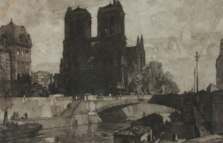 Leonard R. Squirrel - Leonard R. Squirrel (1893–1979) - Early 20th Century Mezzotint, Notre Dame ...