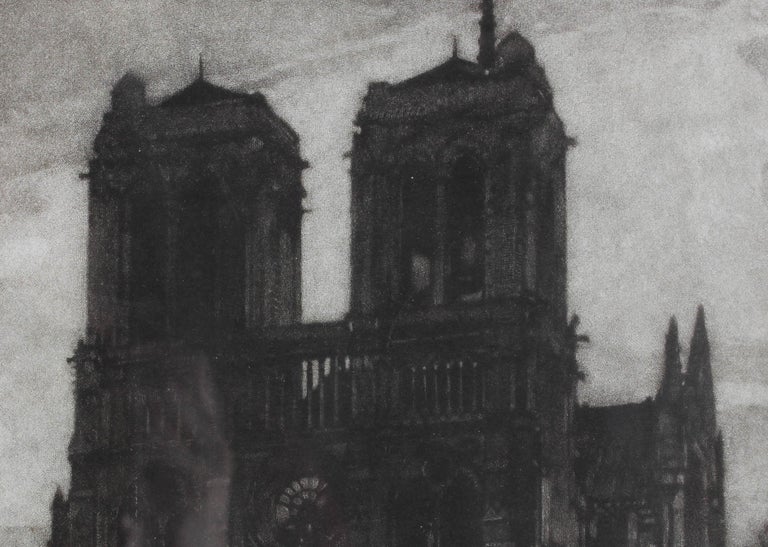 Leonard R. Squirrel - Leonard R. Squirrel (1893–1979) - Early 20th Century Mezzotint, Notre Dame ...