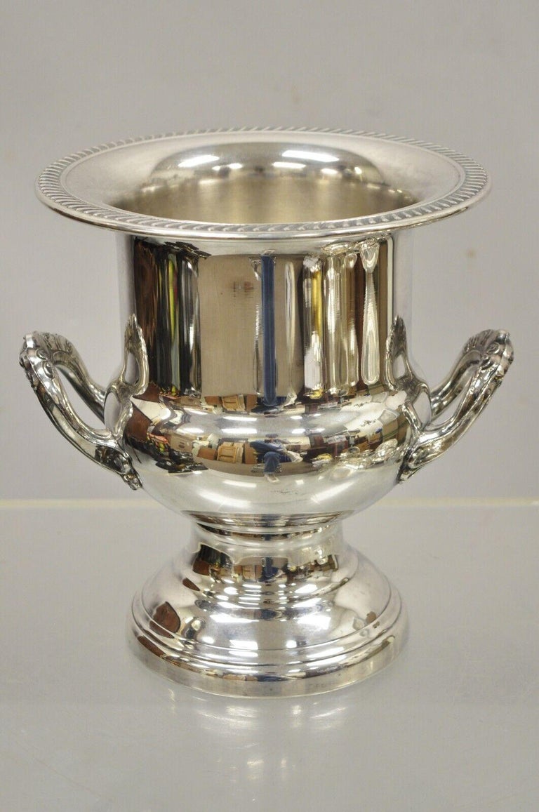 Leonard Regency Style Silver Plated Trophy Cup Champagne Chiller Ice ...