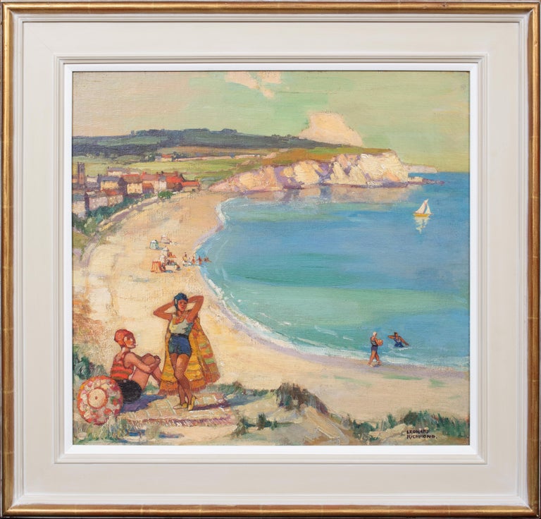 Leonard Richmond - Bathers At The Beach, Near St Ives, circa 1930 For ...