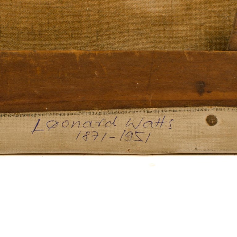 Leonard Watts (British, b. 1871 - d. 1951) "Boy with Violin" painting ...