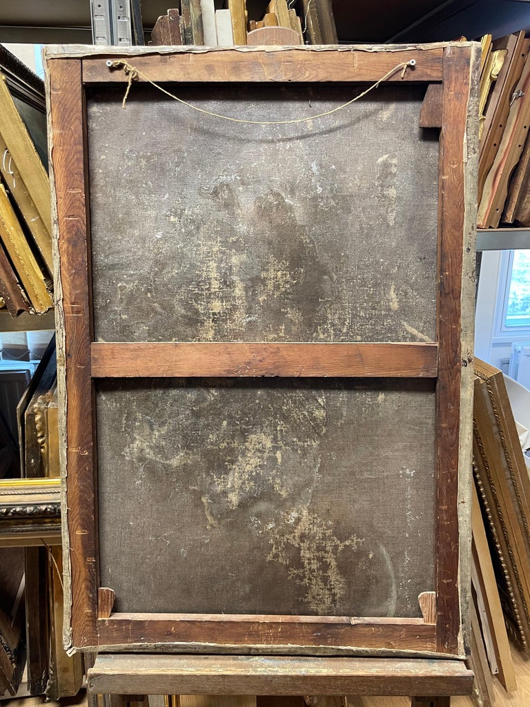 Antique Italian Old Master Oil Painting The Mona Lisa after Leonardo da ...