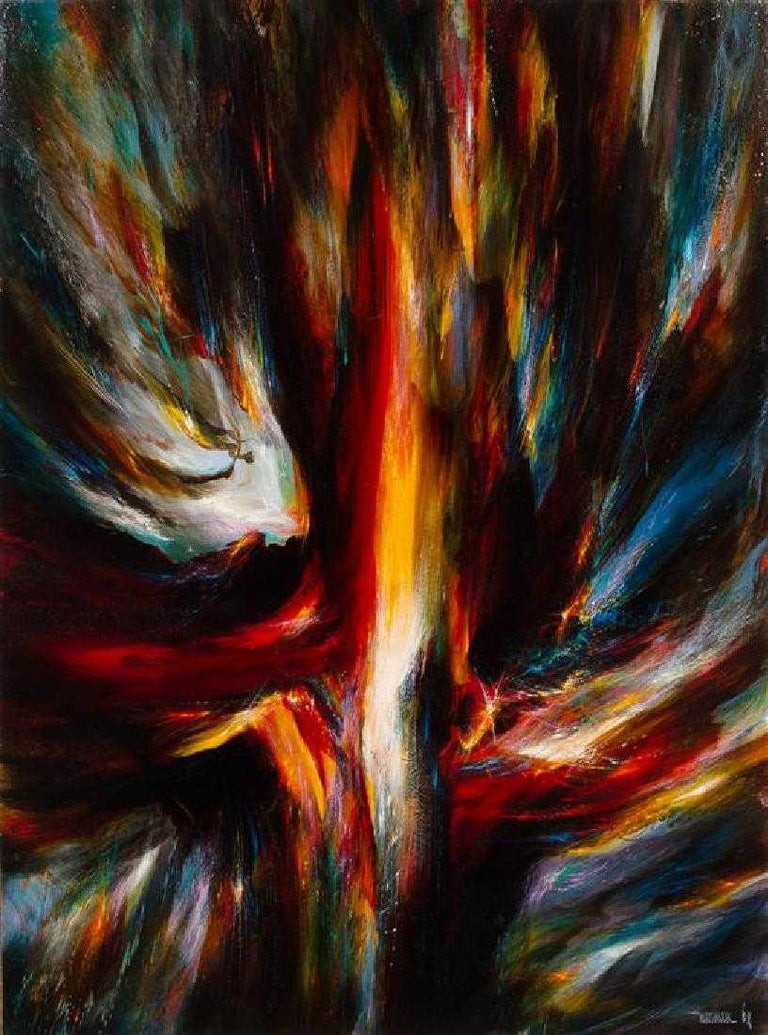 Leonardo Nierman - Leonardo Nierman original oil signed on board large ...