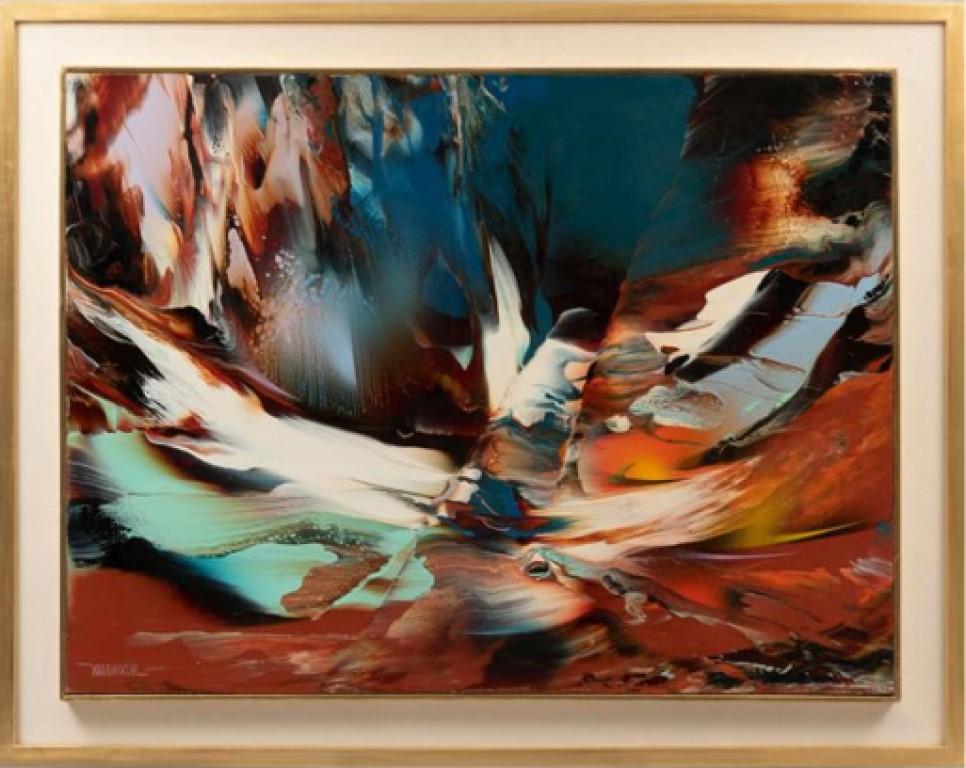 Leonardo Nierman - Leonardo Nierman Original Oil Painting on Masonite ...