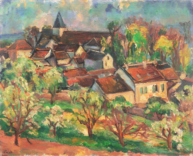 Leonid Unik - 'Hungarian Landscape', Ukrainian Post-Impressionist ...