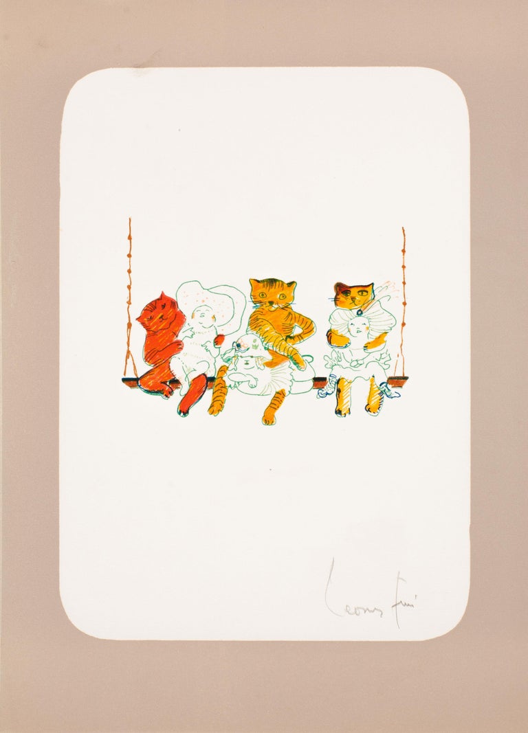 Leonor Fini - Cat on a Swing For Sale at 1stDibs
