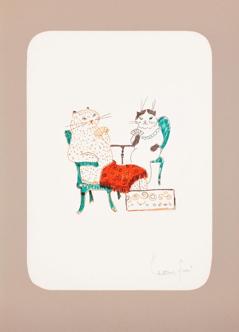 Leonor Fini - Cats in Chairs For Sale at 1stDibs