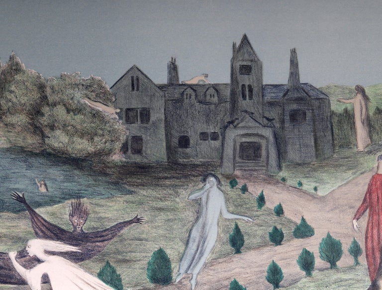 Leonora Carrington - Crookhey Hall, Surreal Silkscreen by Leonora ...