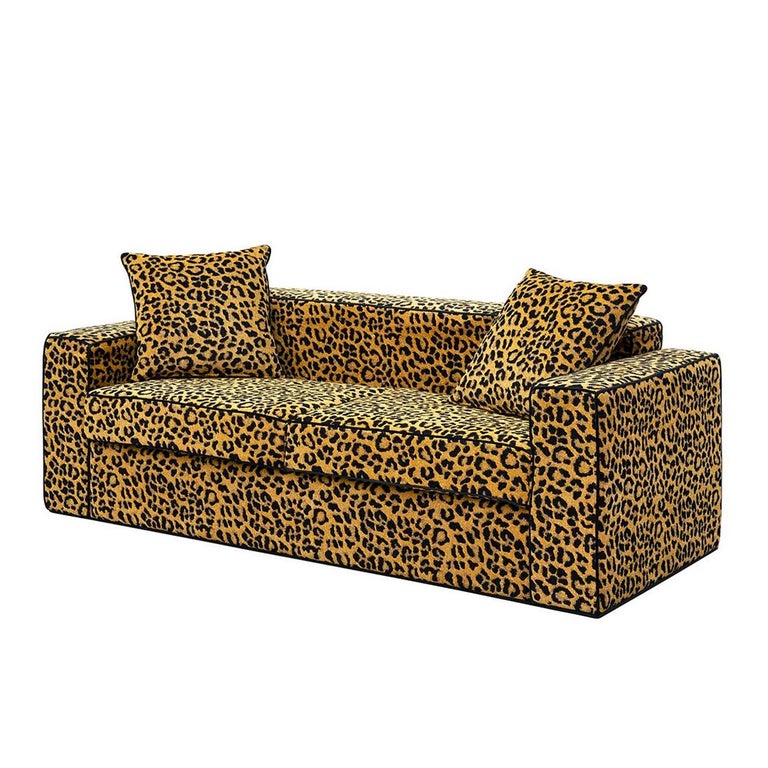 Leopard 2-Seat Sofa For Sale at 1stDibs