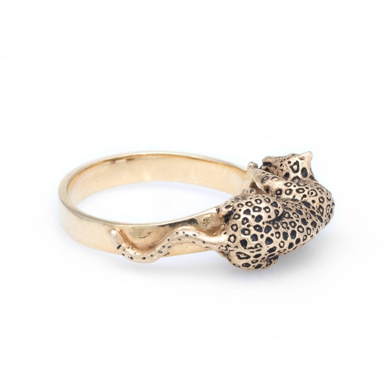 Leopard Cat Ring 14 Karat Gold Fine Animal Jewelry Heirloom at 1stDibs ...