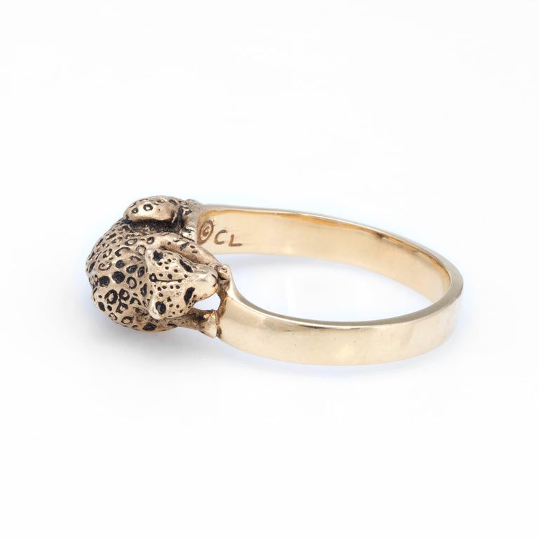 Leopard Cat Ring 14 Karat Gold Fine Animal Jewelry Heirloom at 1stDibs ...