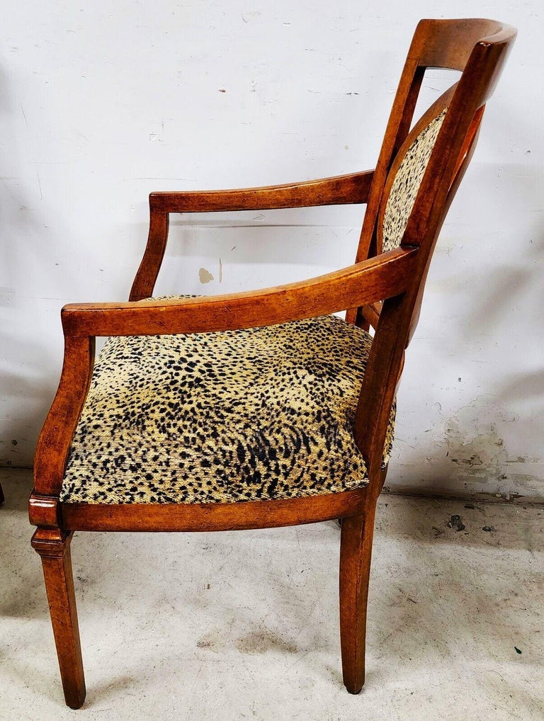 Leopard Dining Armchairs by MINTON SPIDELL For Sale at 1stDibs