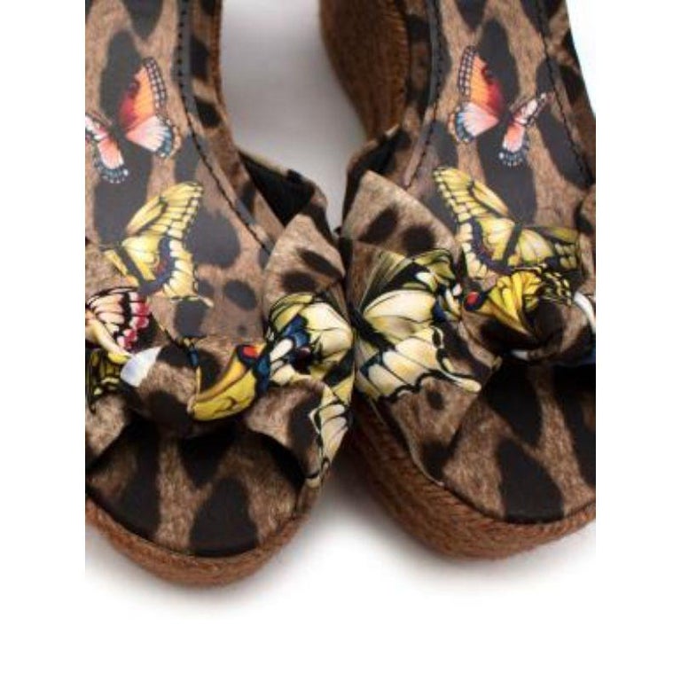 Leopard Print Jute Wedges For Sale at 1stDibs