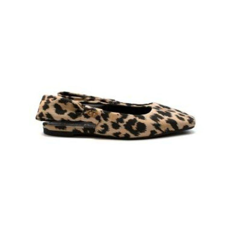 Leopard Print Mizza Slingback Flats For Sale at 1stDibs