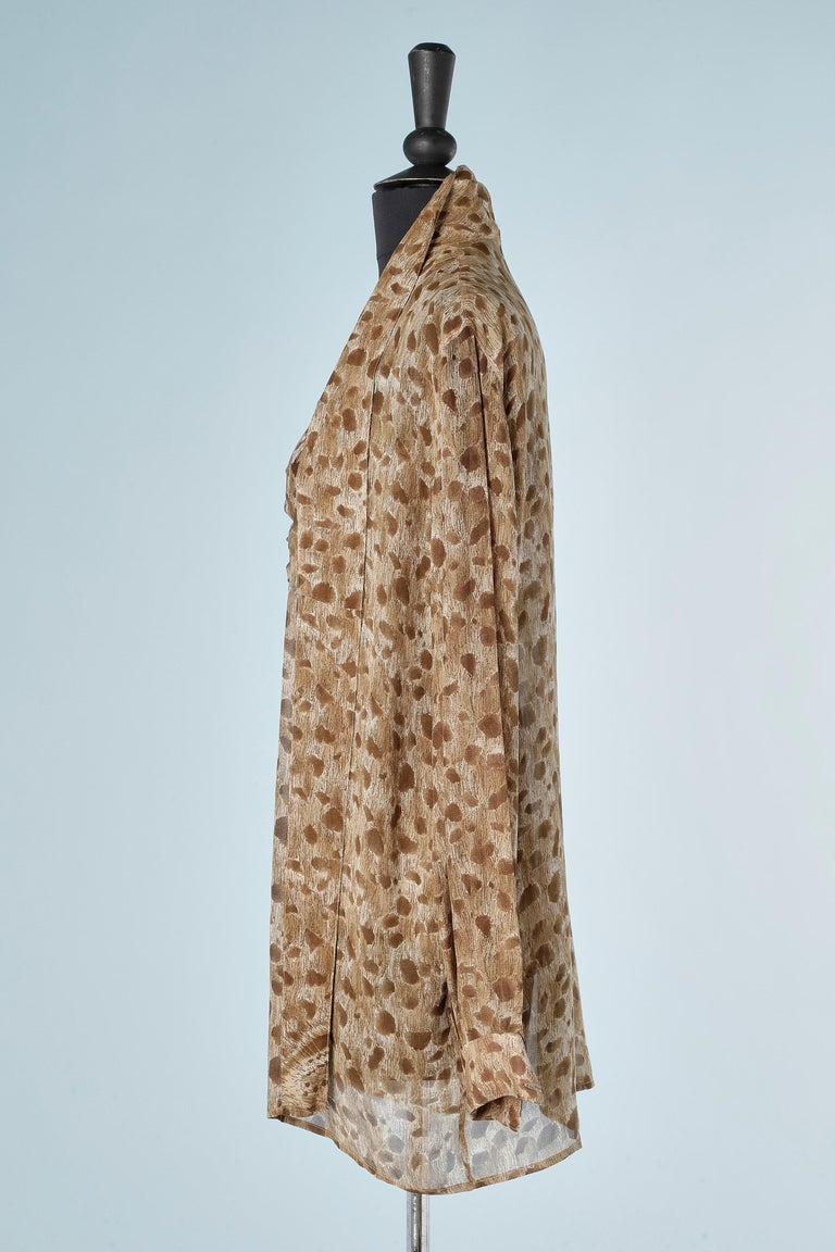 Leopard print shirt and bustier in silk chiffon Complice by Gianni ...