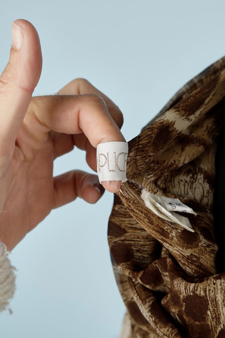 Leopard print shirt and bustier in silk chiffon Complice by Gianni ...