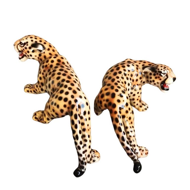 Leopard Set of 2 Sculpture For Sale at 1stDibs