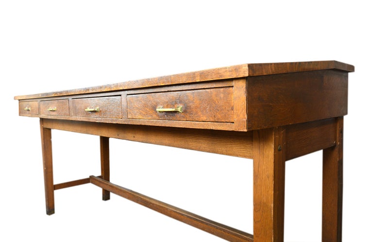 Leopold Desk Company Oak Railroad Standing Desk at 1stDibs