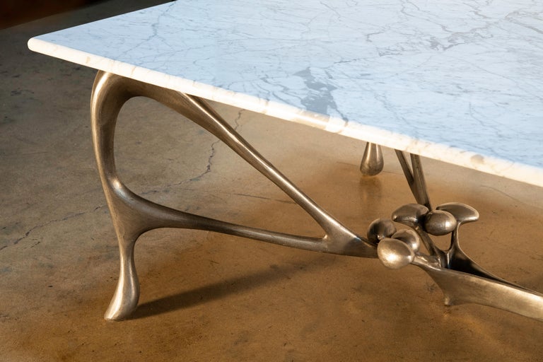 Leopold Dining and Conference Table, Cast Aluminum and Marble, Jordan ...