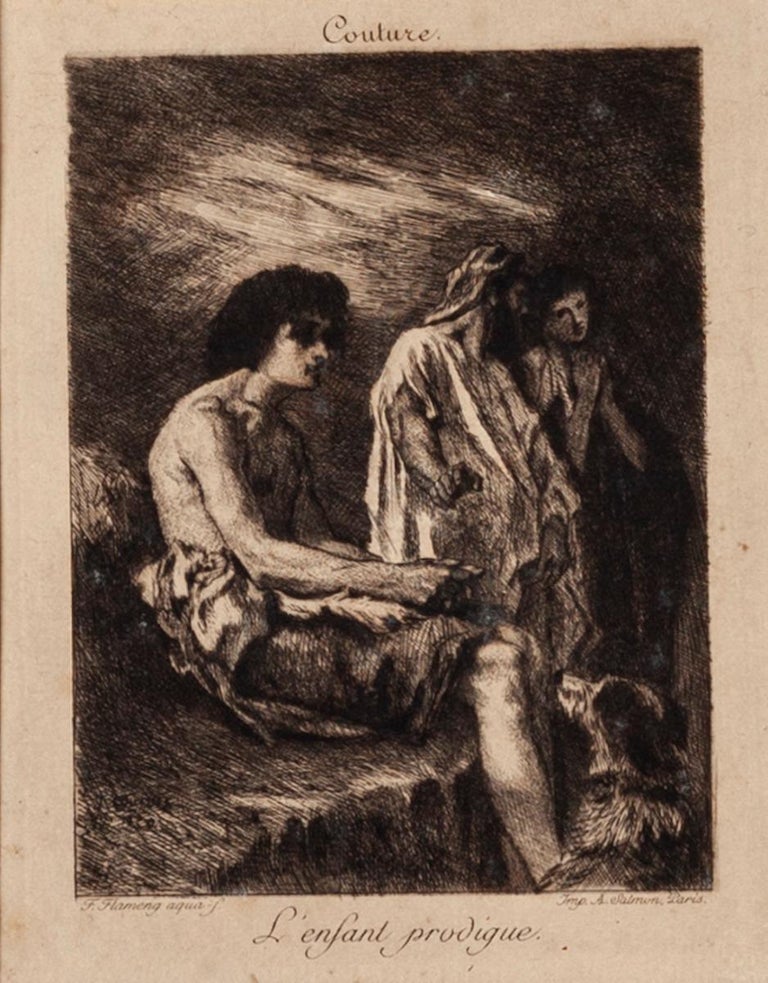 Léopold Flameng - Enfant prodige - Gravure de Léopold Flameng - Début ...