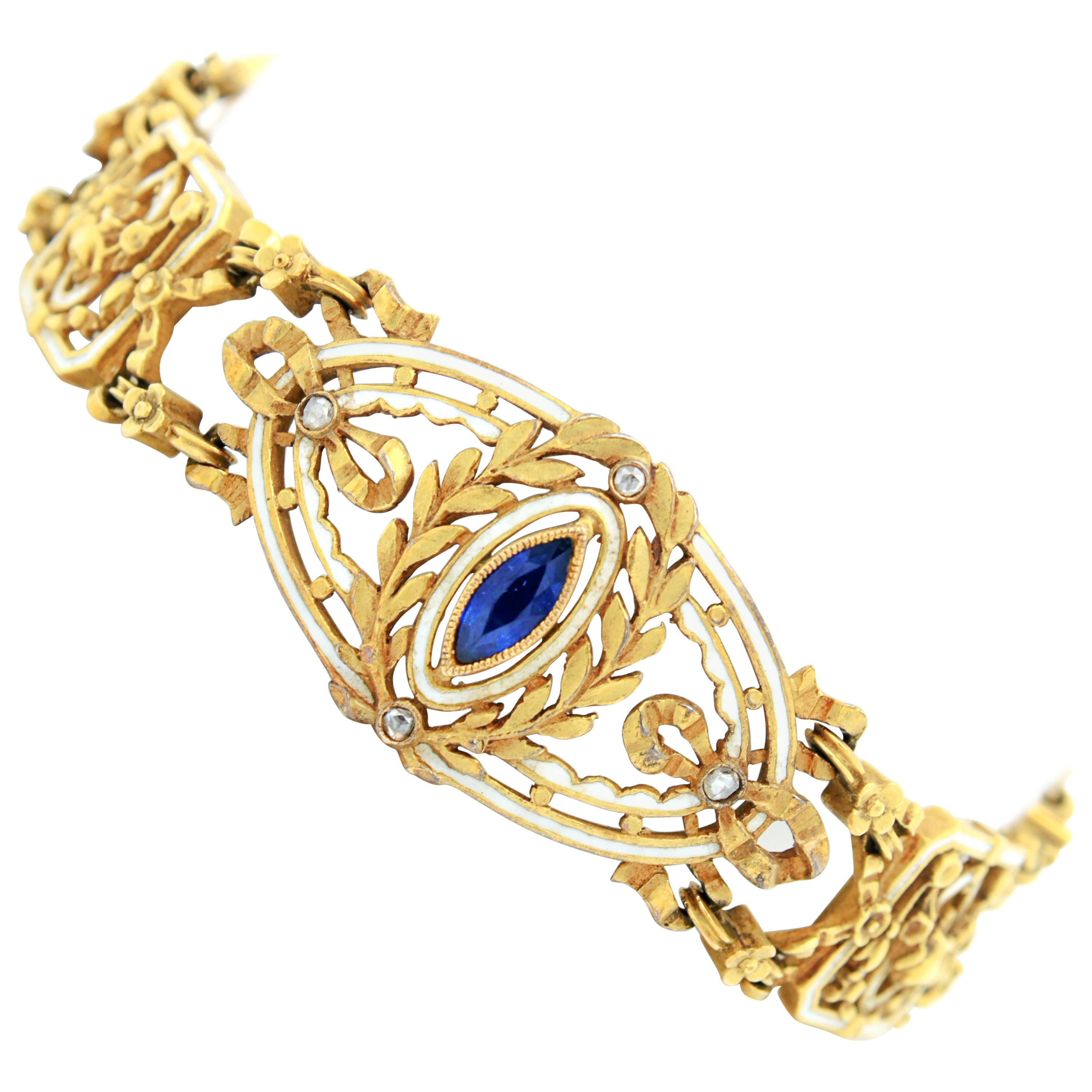 Art Nouveau Bracelet by Lucien Gautrait at 1stDibs
